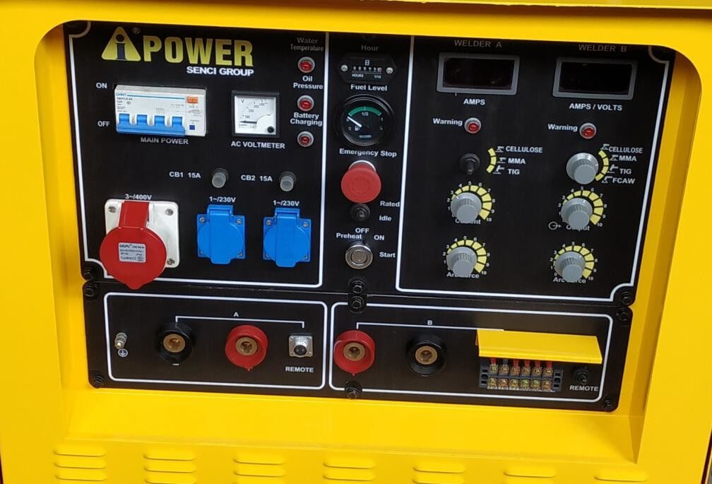 400A Diesel Welder Generator , Engine Driven Welding Machine With Dual ...