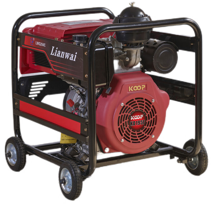 250A Portable Pipeline / Steel Structure Diesel Welding Generator With ...