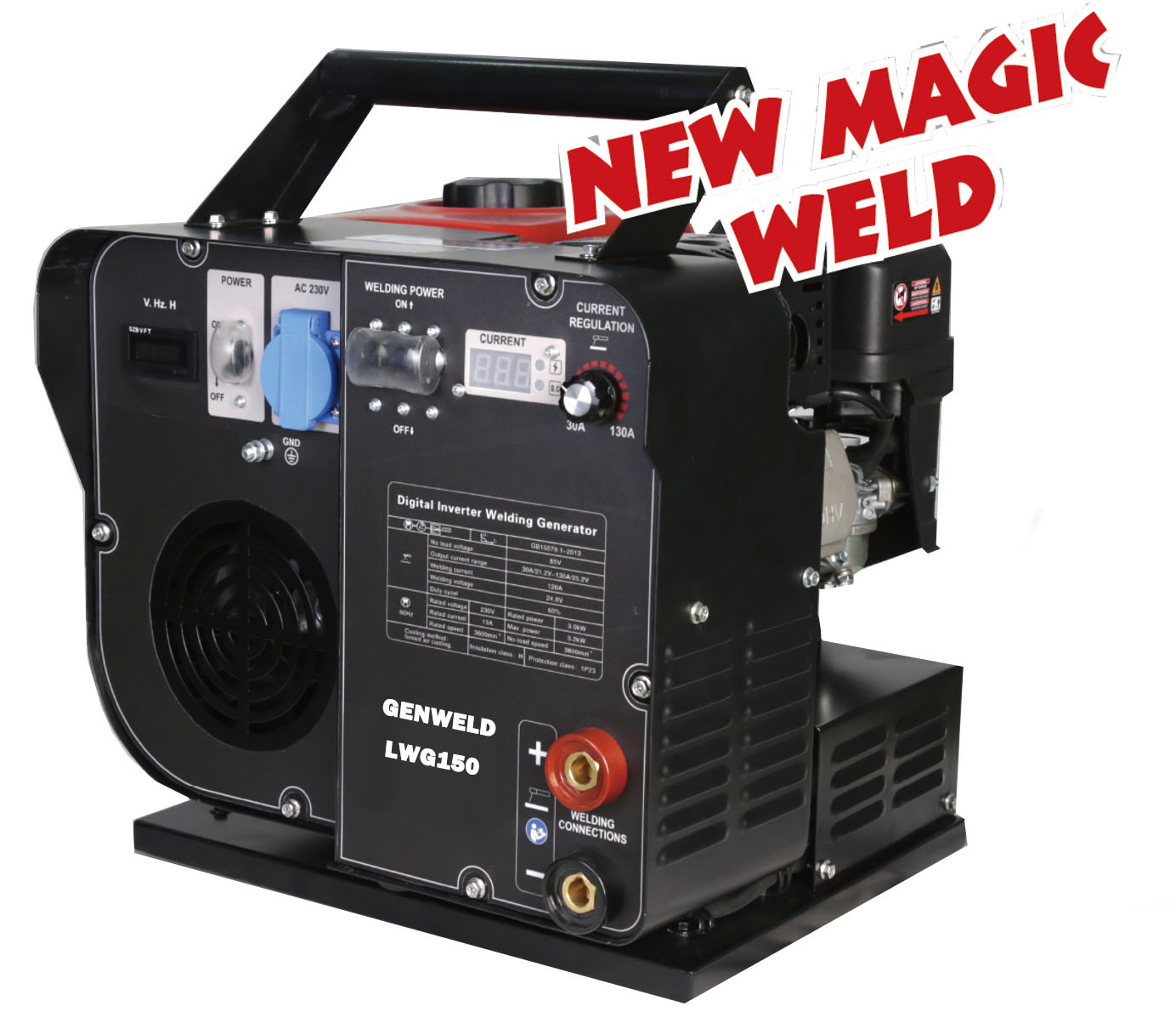 GENWELD LWG150 Portable Inverter Welder with Inverter DC Power Supply ...