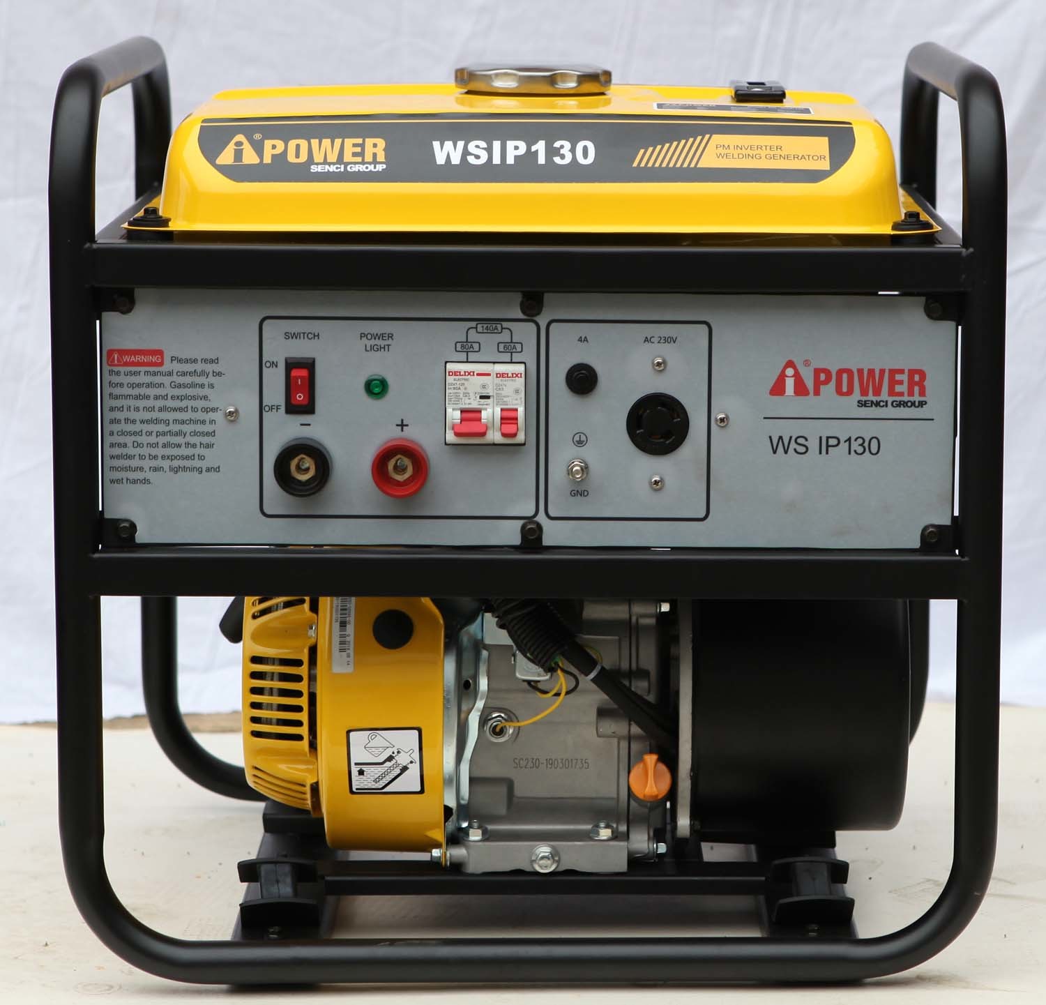 WPI-130 130A Petrol Engine Driven Arc Welder With AC 0.8Kw /240V Output ...