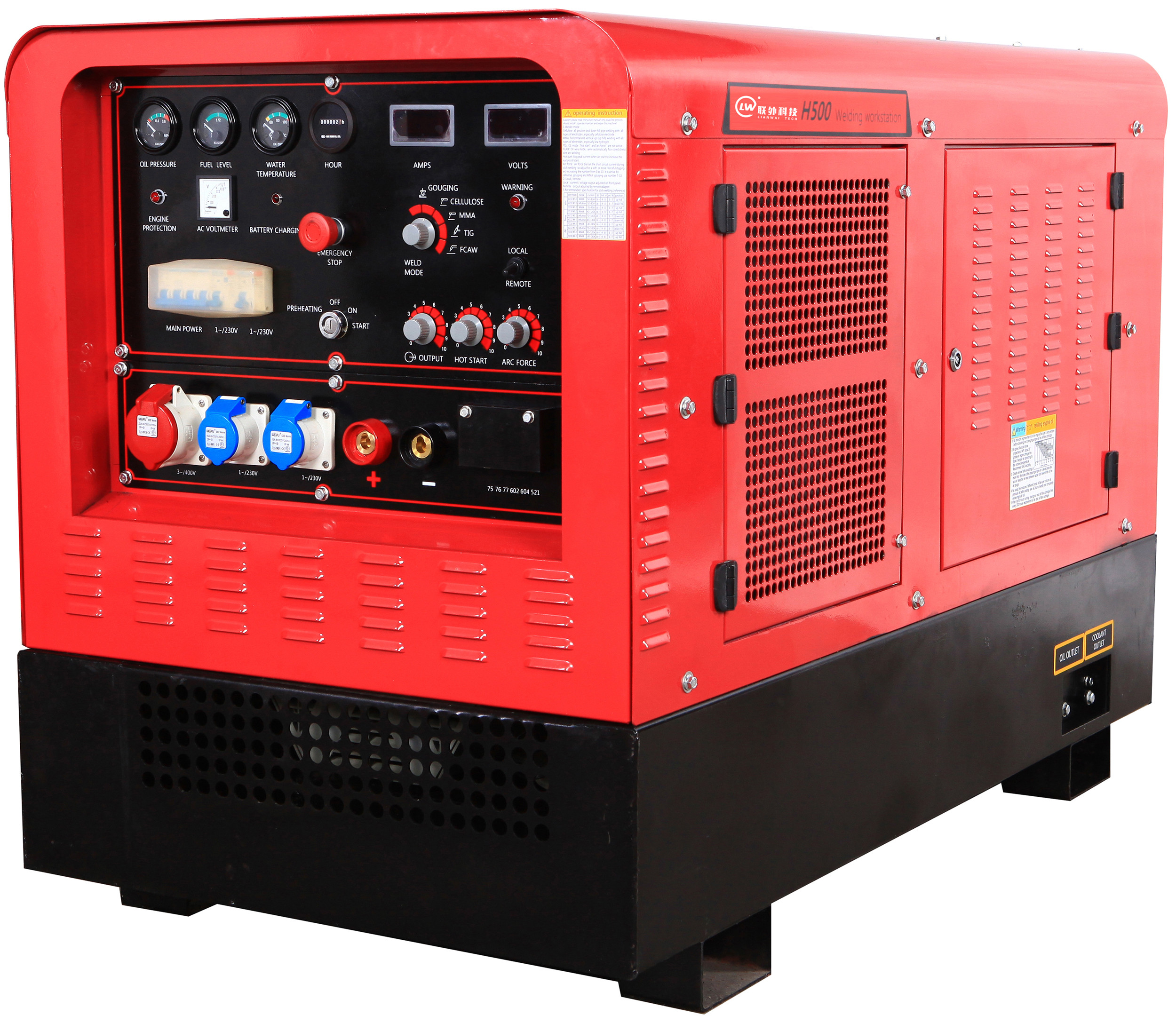 500A Single Welding Generator With Two-wheel trailer,Oil / Gas / Water ...