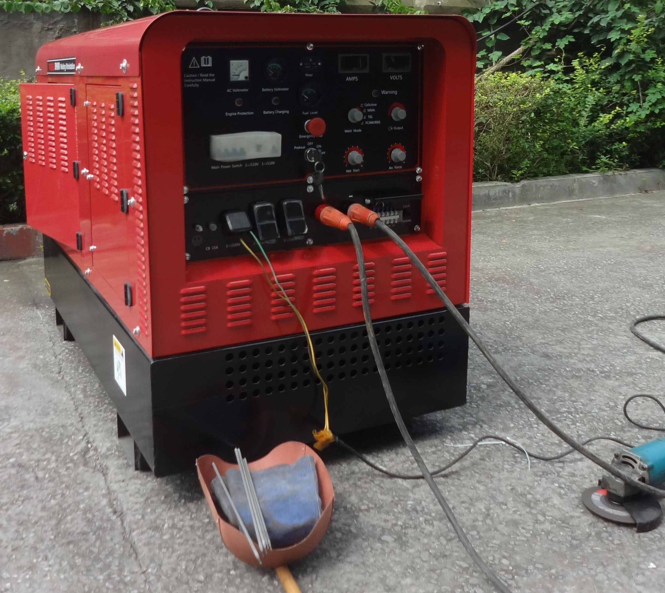 400A Pipeline Engine Driven Welder Generator With Two Wheel Trailer